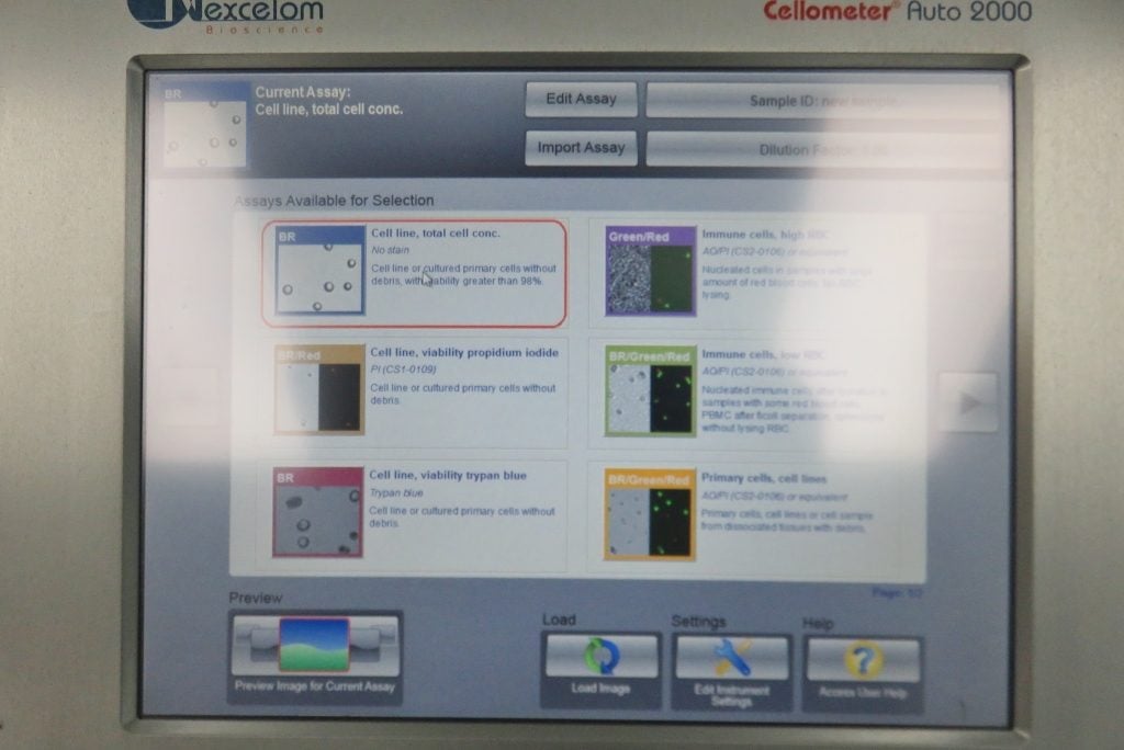 Nexcelom Cellometer Auto 2000 Automated Cell Counter - TLWG