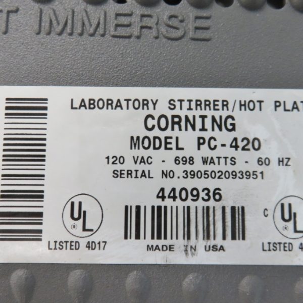 Corning Hot Plate Stirrer PC 420 - The Lab World Group Corning Hot Plate Stirrer PC 420 - The Lab World Group