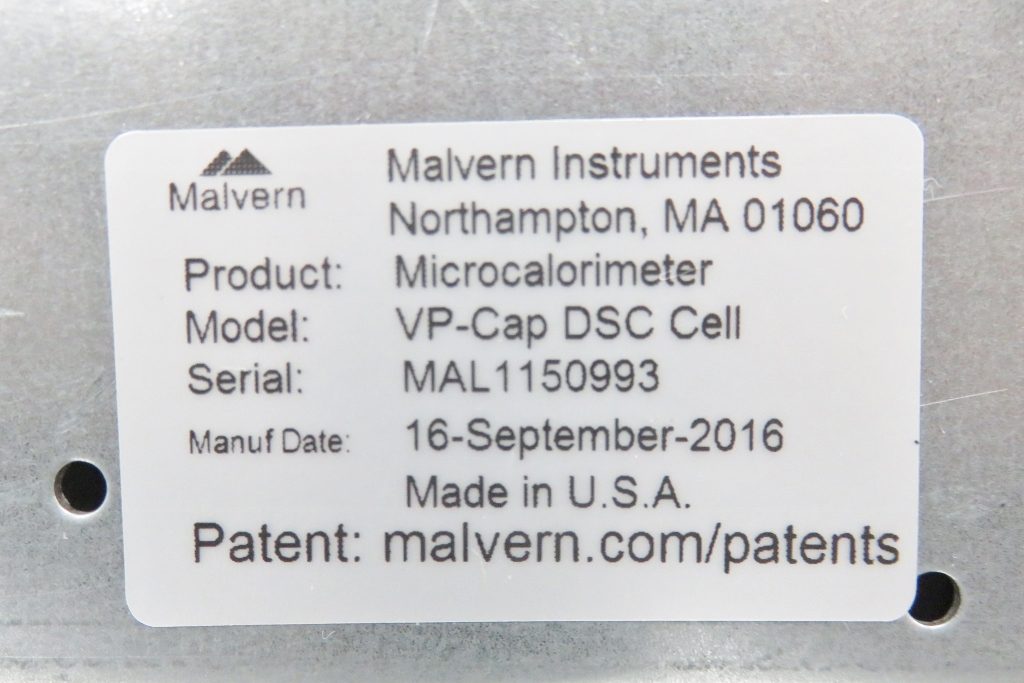 Malvern DSC MicroCal VP Capillary - The Lab World Group