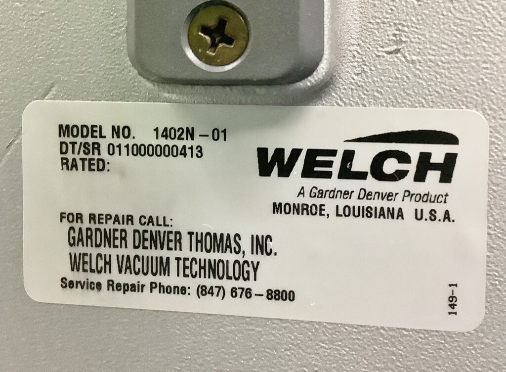 Welch 1402 Vacuum Pump - The Lab World Group