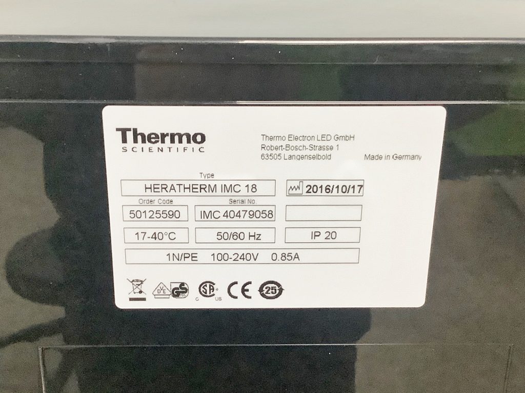 Thermo Heratherm IMC 18 Benchtop Incubator - TLWG