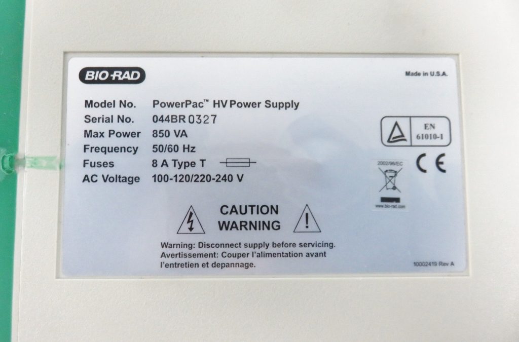 BioRad PowerPac HV Power Supply - The Lab World Group
