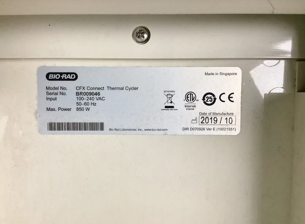 Biorad CFX96 Connect Real Time PCR - The Lab World Group