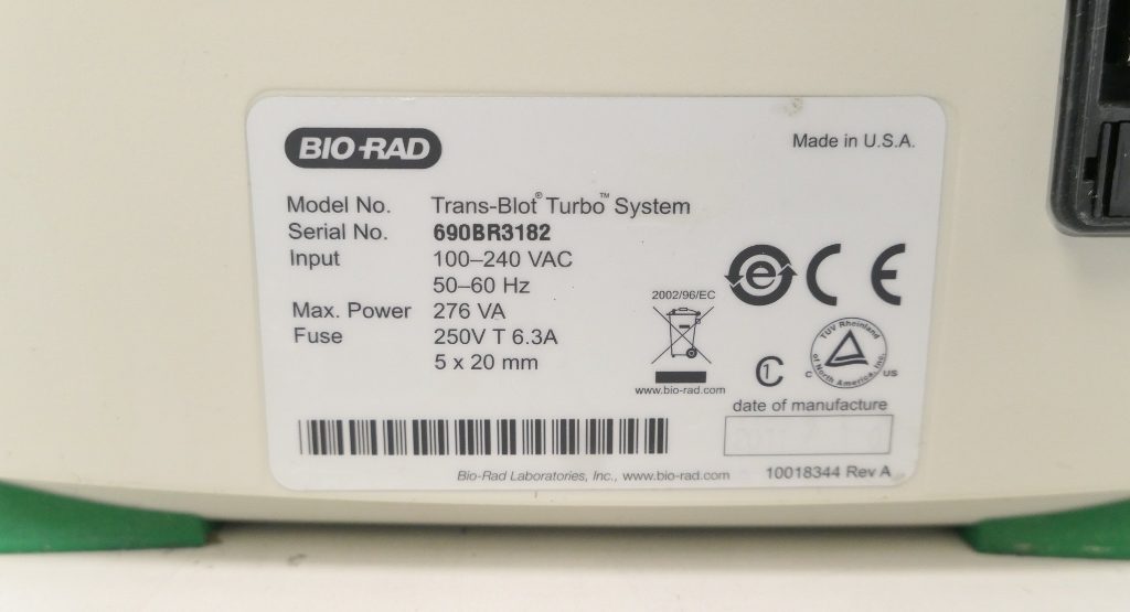 BioRad Trans Blot Turbo System - The Lab World Group