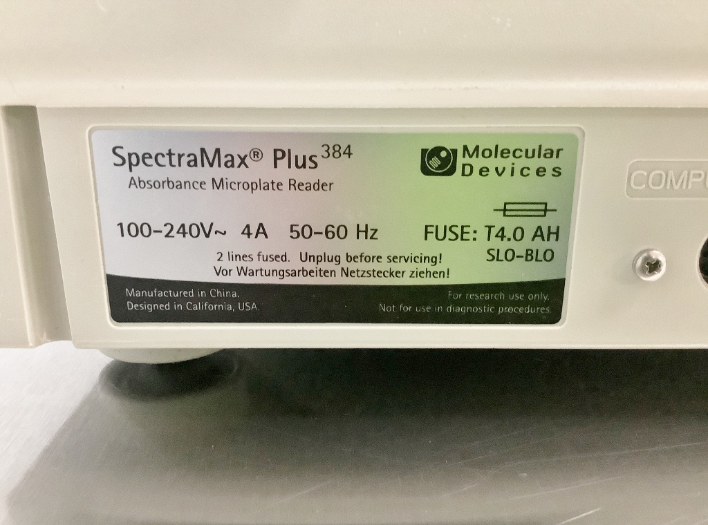 Molecular Devices SpectraMax Plus 384 UV/Vis Microplate Reader