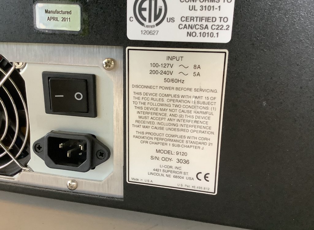 LiCor Odyssey Infrared Imaging System 9120