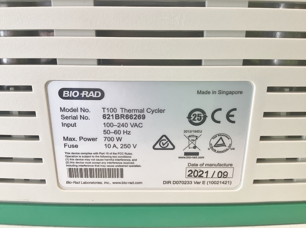 Biorad T100 Thermal Cycler - The Lab World Group