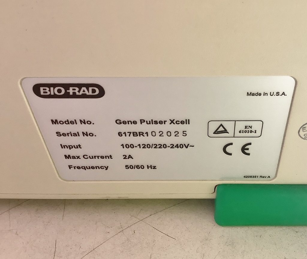 Biorad Genepulser Xcell Electroporation System