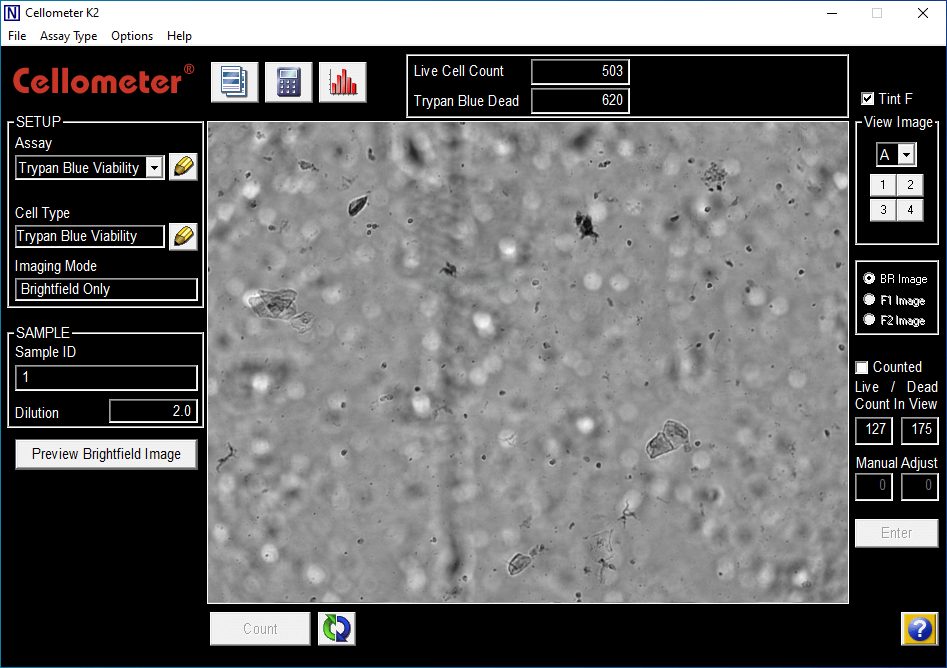 Nexcelom Cellometer K2 Fluorescent Cell Counter