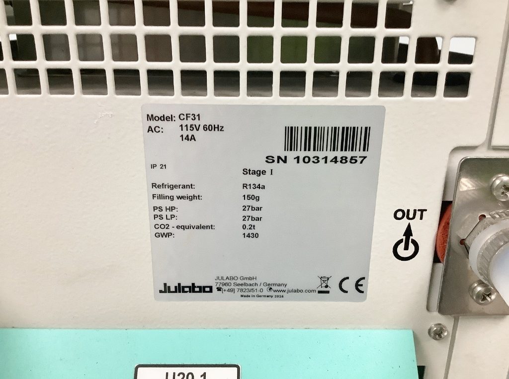 Julabo Chiller CF31 - The Lab World Group