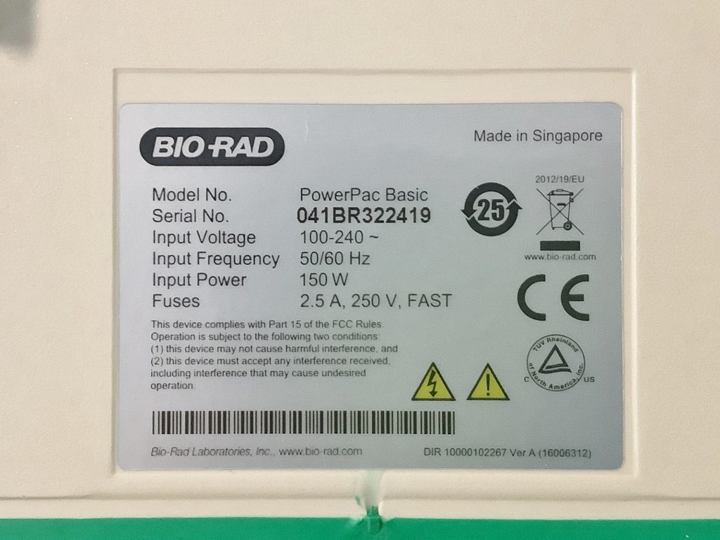 Biorad Powerpac Basic Power Supply - The Lab World Group
