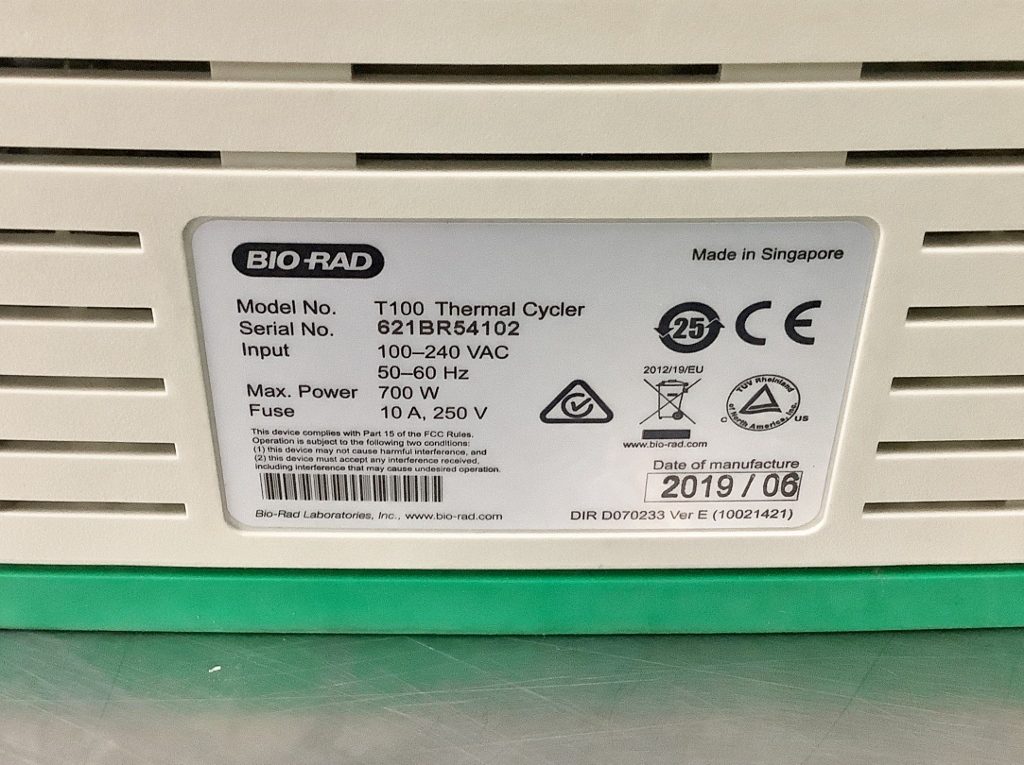 Biorad T100 Thermal Cycler - The Lab World Group