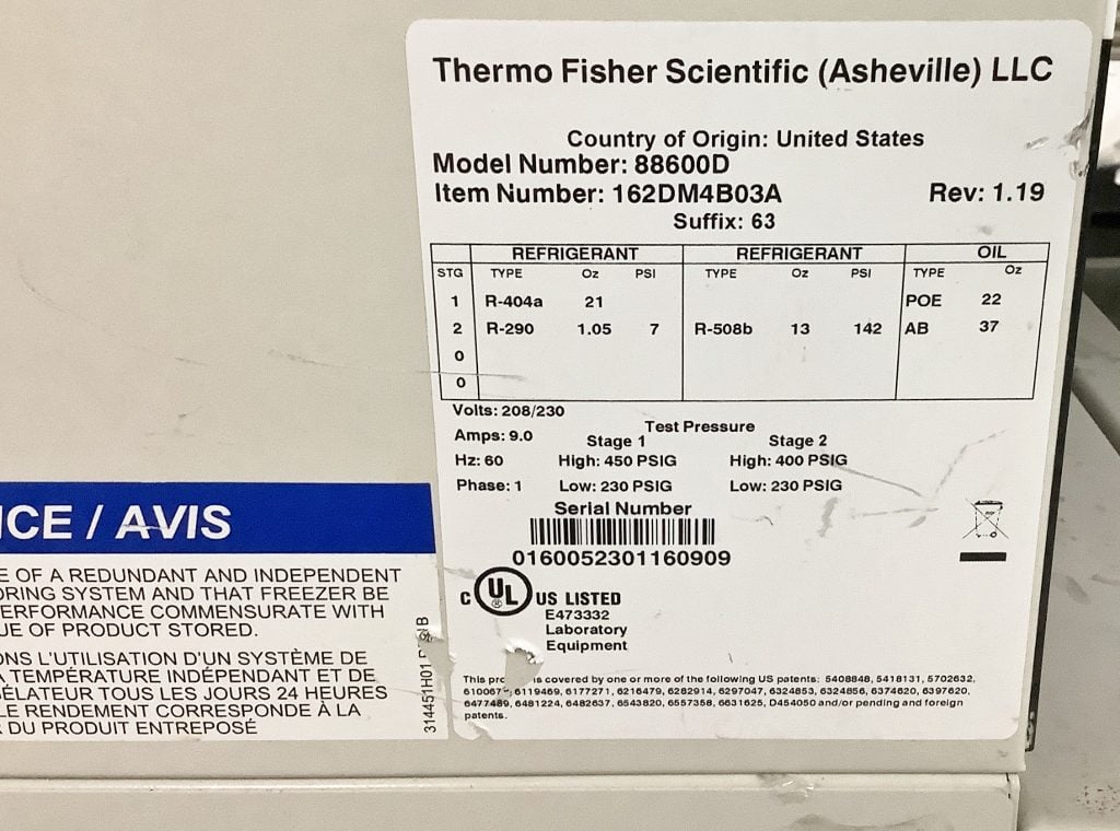 Thermo Scientific Ultra Low Freezer - The Lab World Group