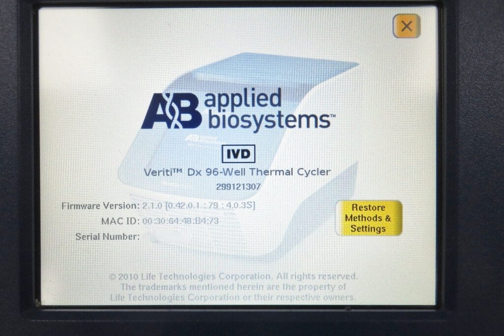 Applied Biosystems Veriti 96 Thermal Cycler
