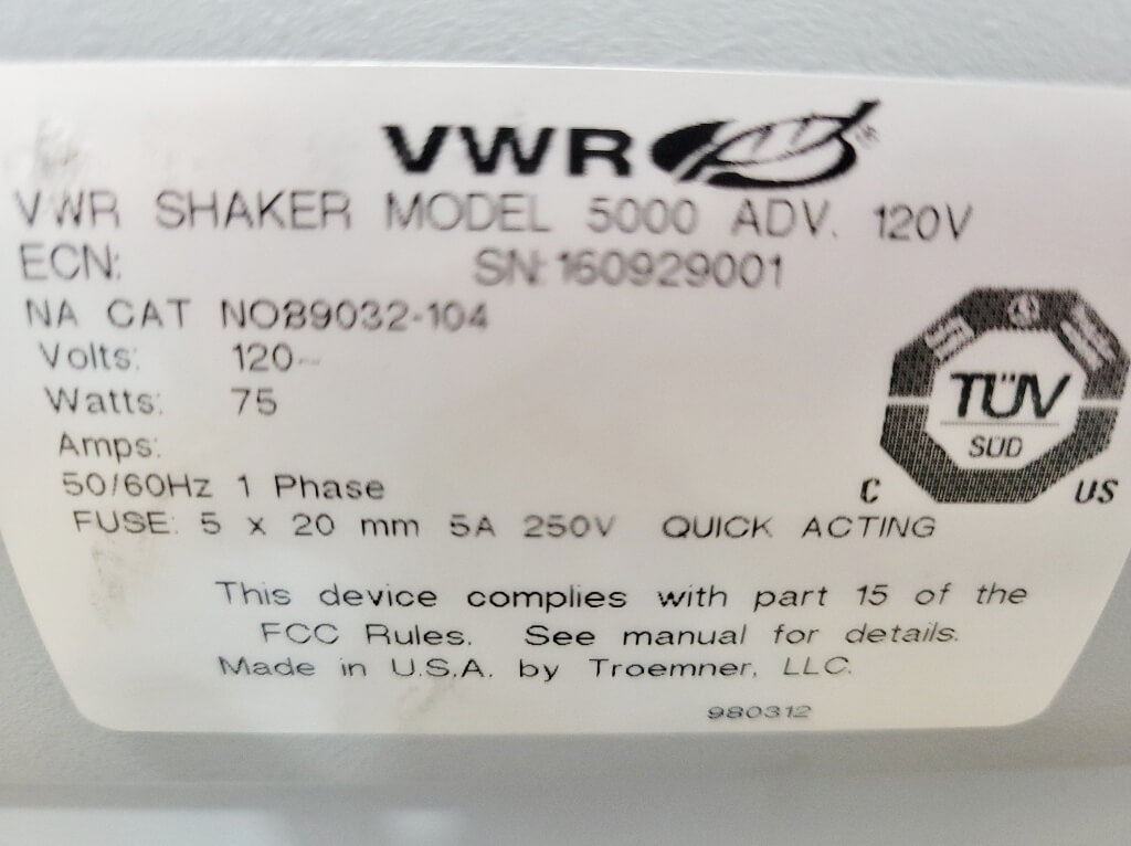 VWR Advanced Digital Shaker 5000 - The Lab World Group