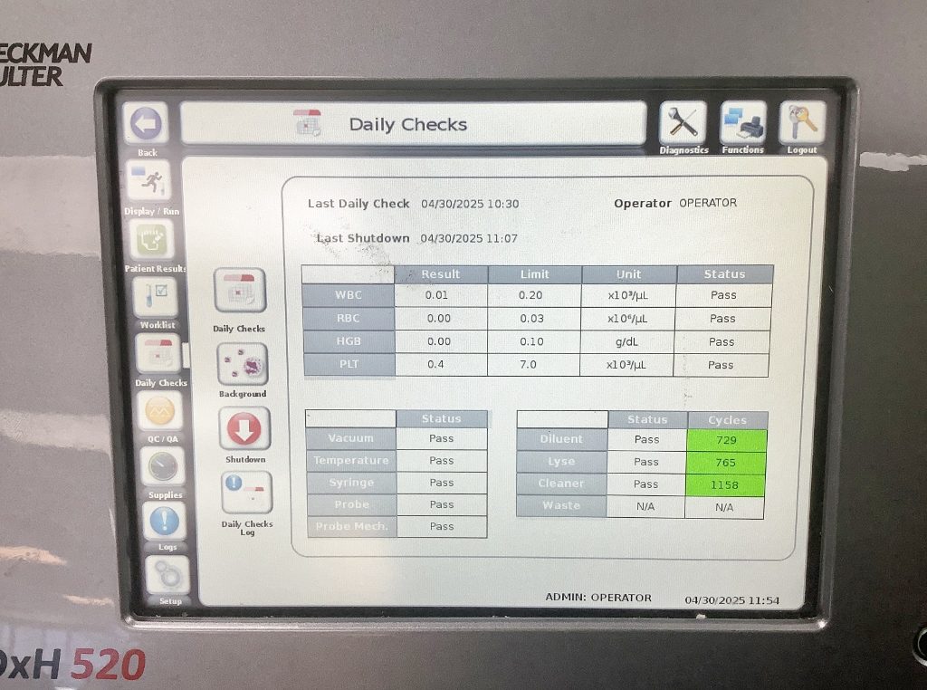 Beckman Coulter DxH 520 Hematology Analyzer - LabWorldGroup