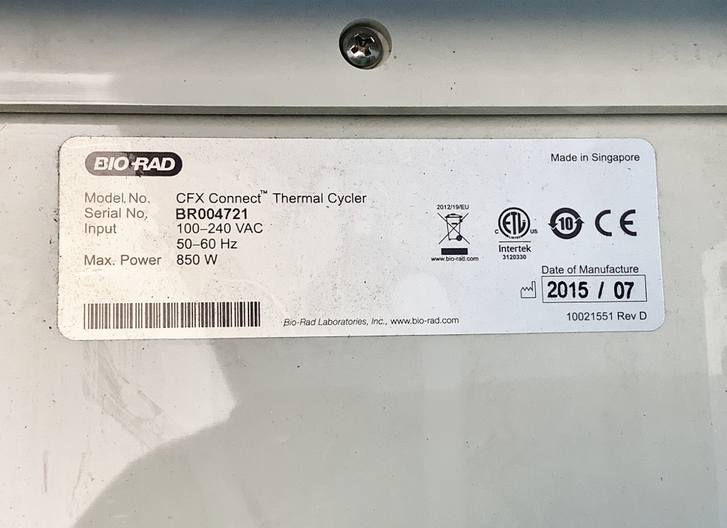 Biorad CFX96 Connect Real Time PCR - The Lab World Group