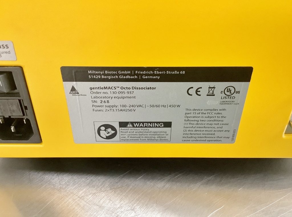 Miltenyi Biotec GentleMACS Octo - The Lab World Group