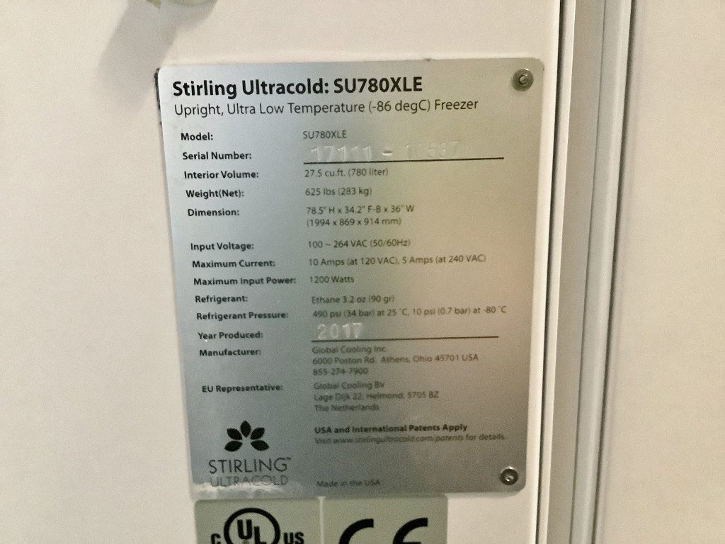 Stirling Ultracold SU780XLE ULT - The Lab World Group