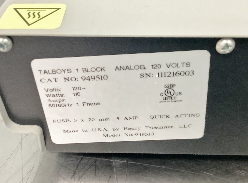 Talboys Dry Bath Heat Block - The Lab World Group