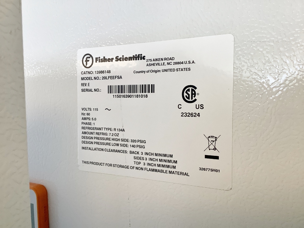 Fisher Scientific Lab Freezer -20C - The Lab World Group