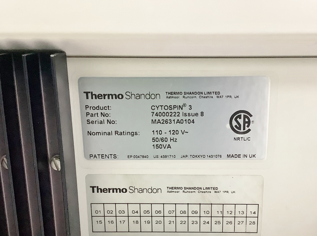 Shandon Cytospin 3 Centrifuge - The Lab World Group