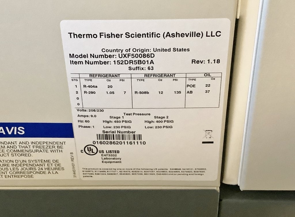 Thermo Scientific ULT Freezer - UXF50086 - The Lab World Group